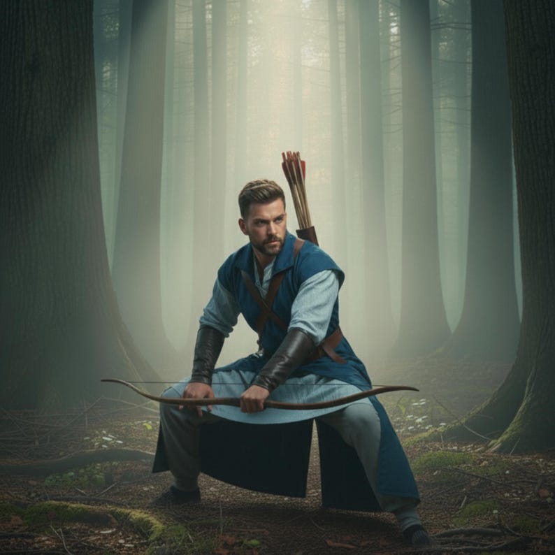 Medieval Forest Ranger Costume, Fantasy Wanderer Outfit for Men, LARP ...