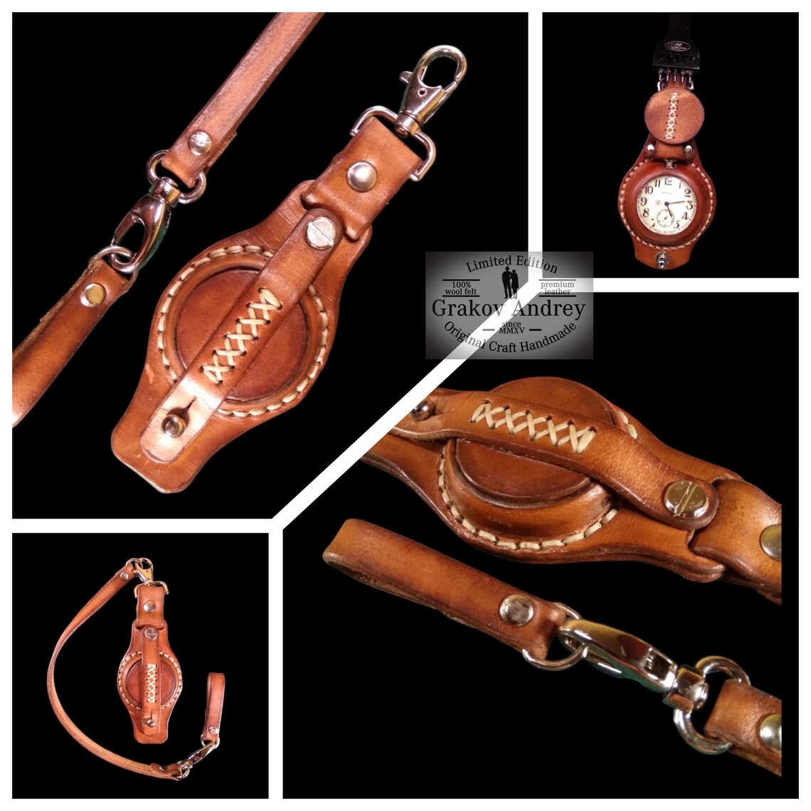 Custom Leather Pocket Watch Case – Handmade Belt Holster - Etsy