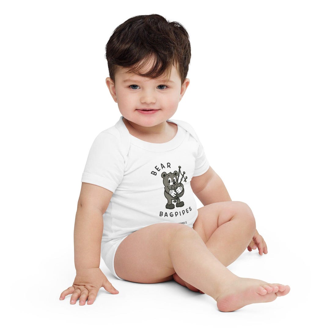 Bear / Bagpipes -- "animals With Instruments" Baby One-piece - Etsy