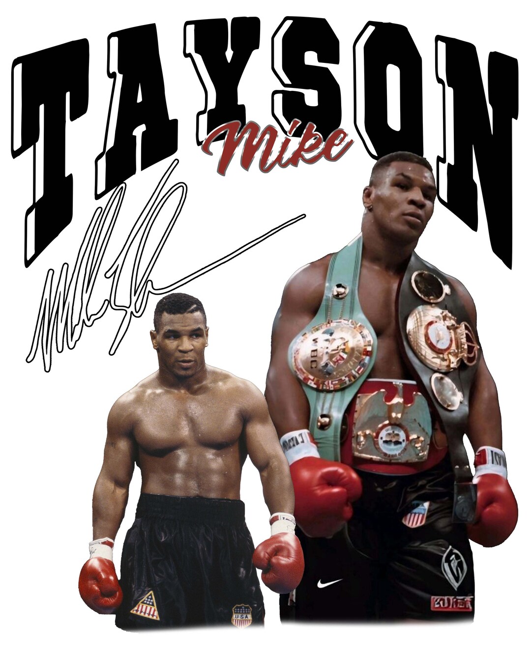 Mike Tyson T Shirt Design PNG Instant Download 300 Dpi - Etsy