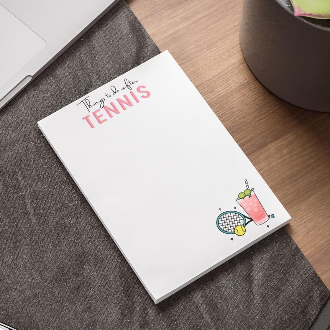 Funny Tennis Post-it Notes: Tennis Players' To-do List 4x6" - Etsy