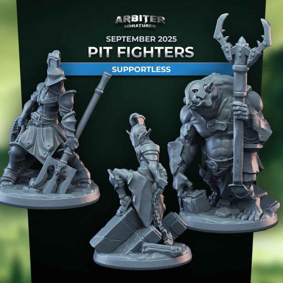 Pit Fighters (3 Variants) - 32mm Scale - Ultra-fine 0.06mm Detail ...