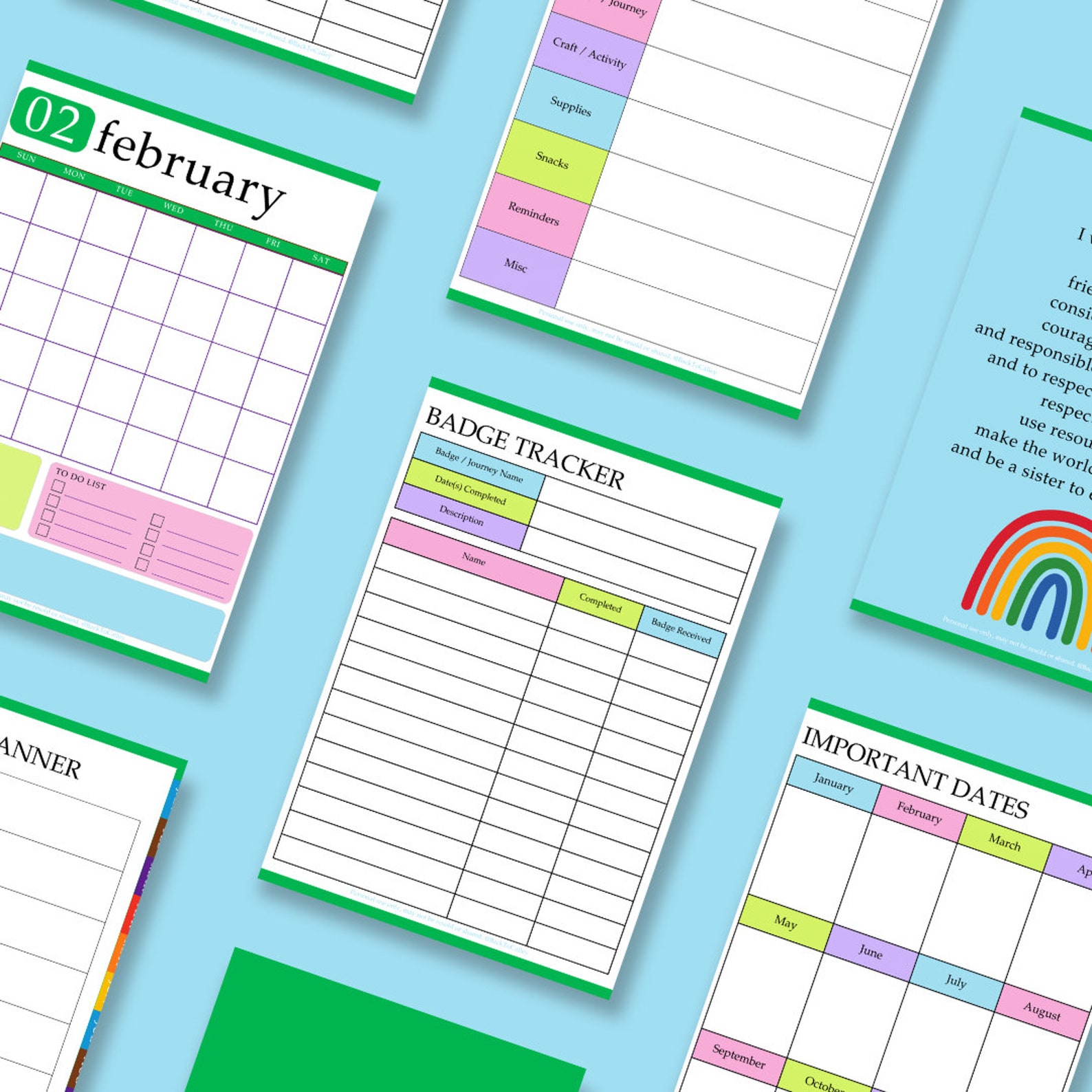 Scout Printable Planner Download | 8.5x11" | Troop Leader Organization ...