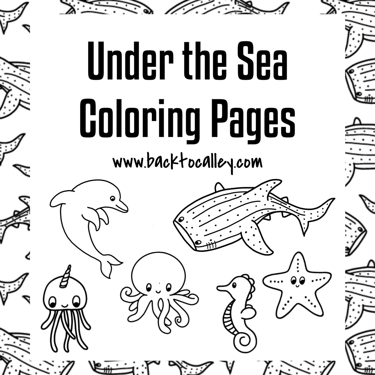 Under the Sea Coloring Pages Printable 8.5 X 11 PDF Downloadable ...