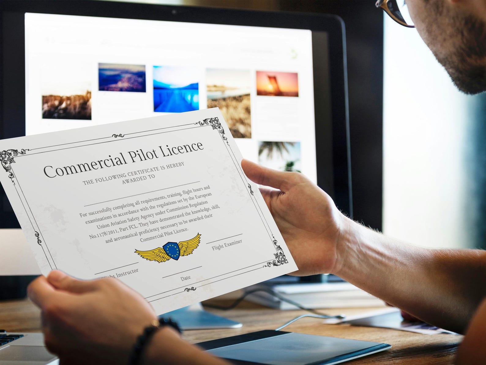 EASA Commercial Pilot Licence Certificate | Aviation Graduation Gift ...