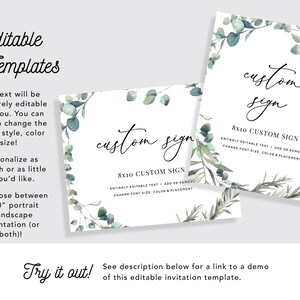 Printable Boho Wreath Custom Sign (portrait and Landscape) W ...