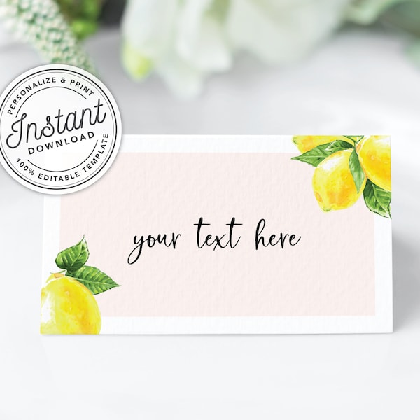 Lemon Placecards - Etsy