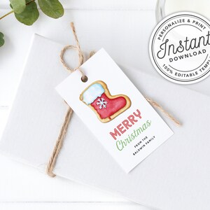 Gingerbread Cookie Christmas Gift Tags Printable Set of 8 Matching ...