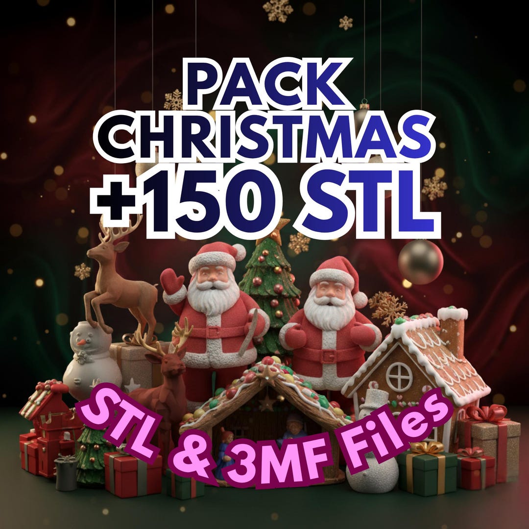 Christmas 3D Models Bundle: 100+ Christmas 3D Print Files STL and 3MF ...