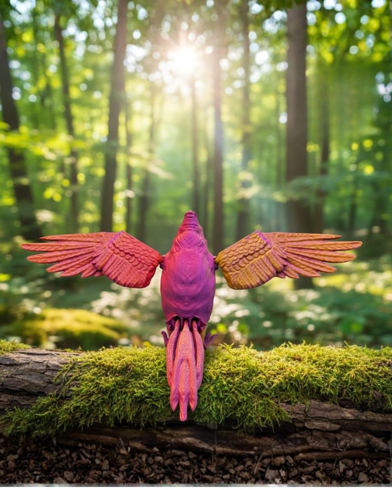 Flexi Cardinal STL & 3MF File | Articulated Bird 3D Print | Poseable ...