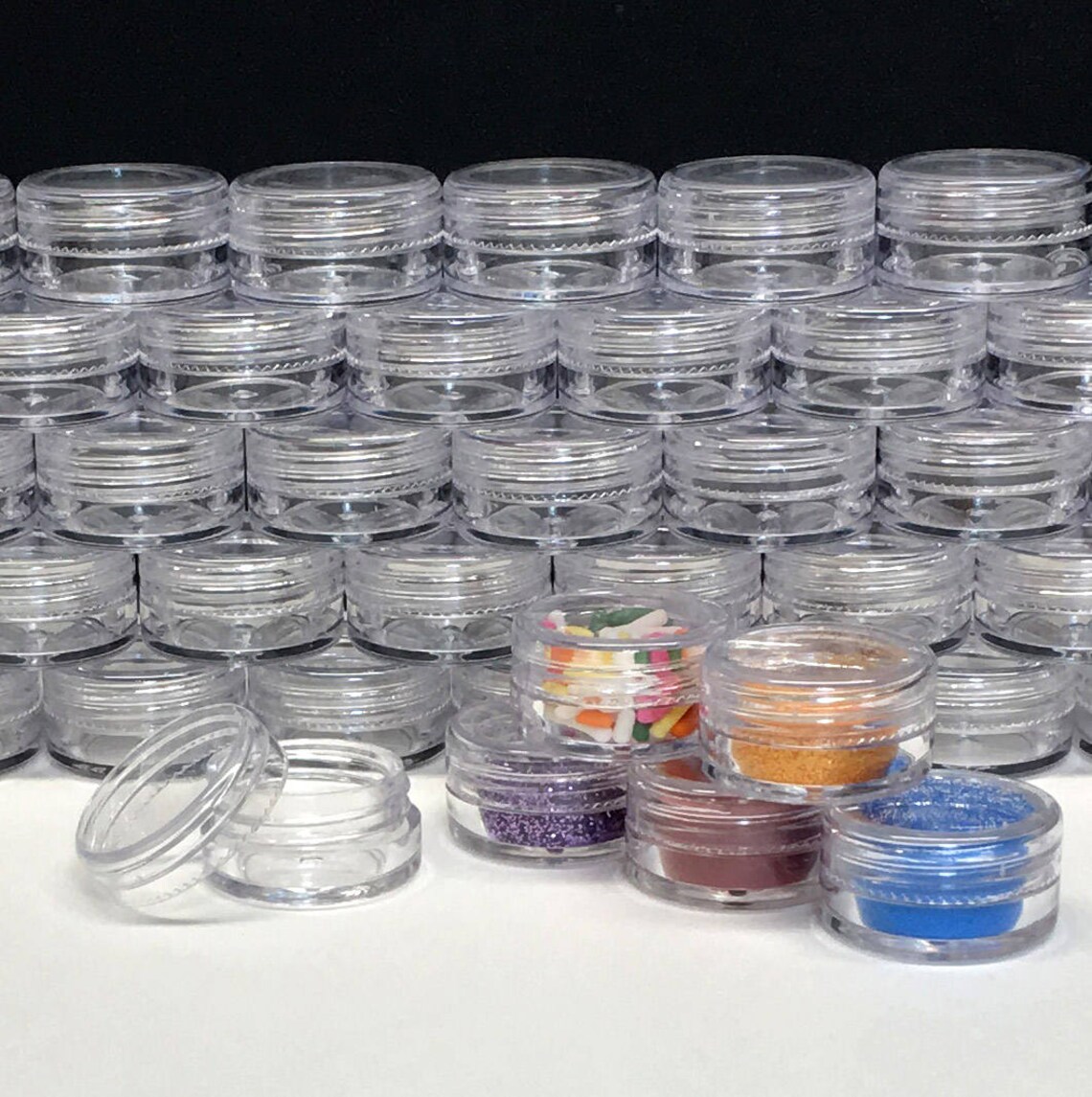 Cosmetic Sample Jars Plastic Lip Balm Pot Empty Small Beauty Containers ...