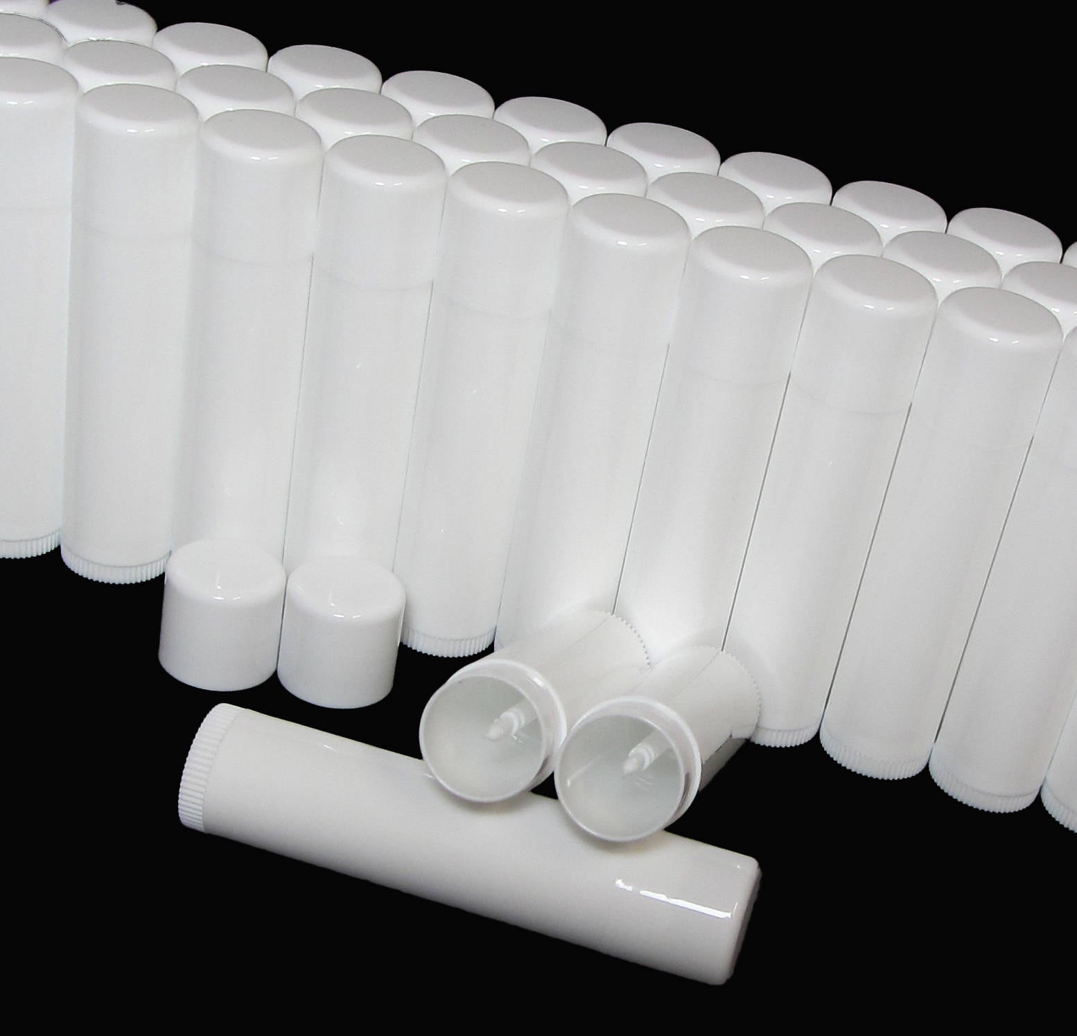 Lip Balm Tubes Empty Beauty Containers Wholesale DIY Supply White 0.15 ...