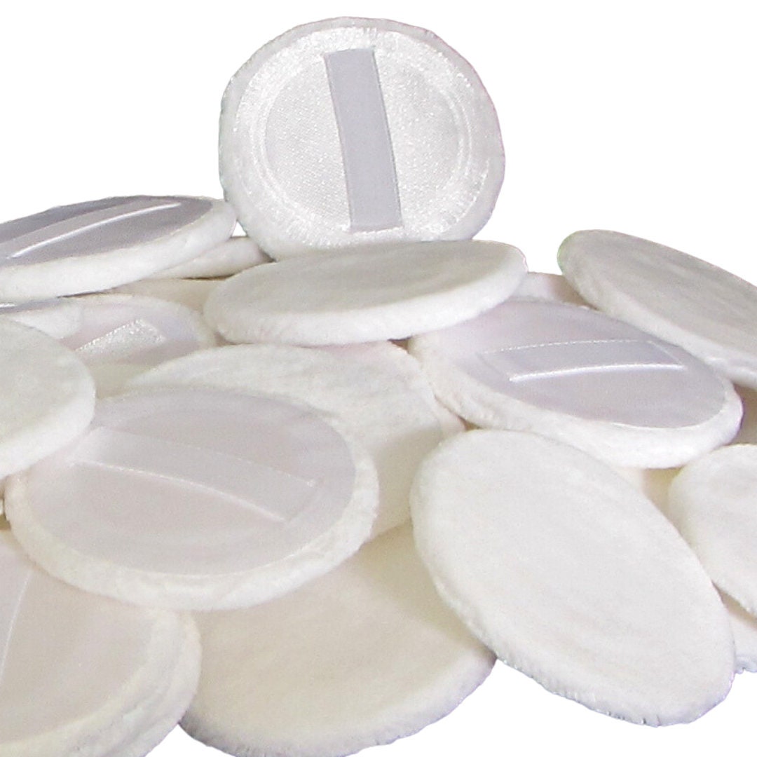 Mini Satin Velour Powder Puffs With Strap Pinky Makeup Application ...