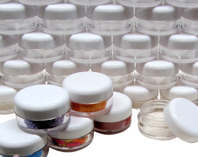 12x Empty Cosmetic Lip Balm Pots Container Clear Heart Shaped 5g/5ml/0 ...