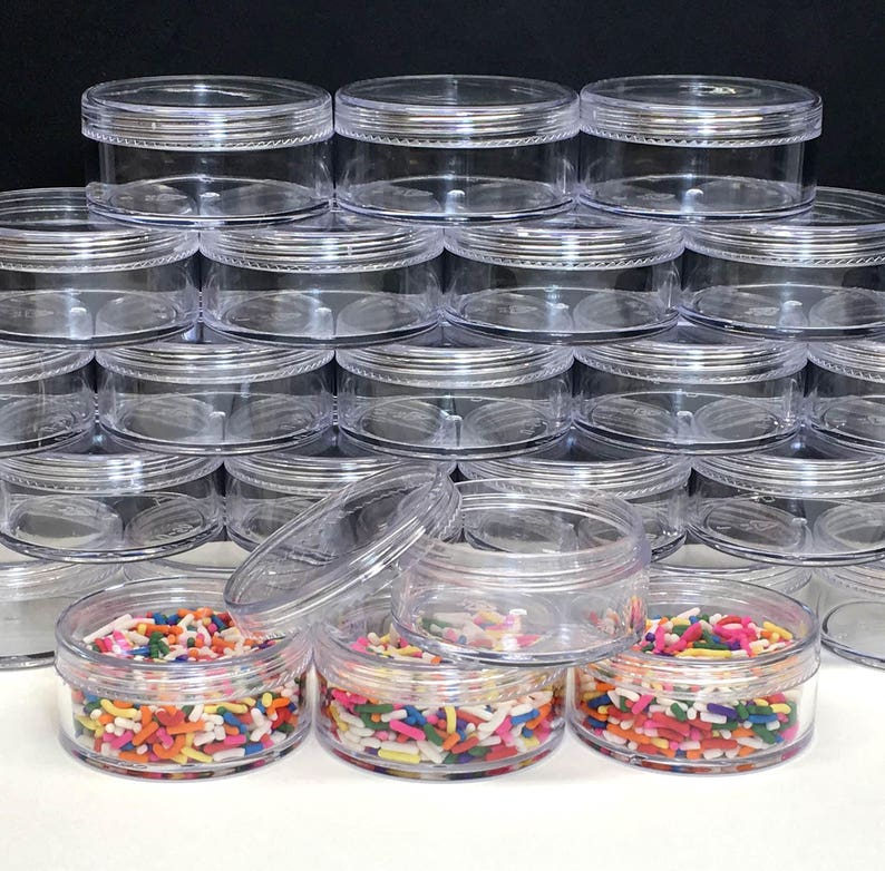 Cosmetic Jars With Sifter & Powder Puffs Option Plastic Beauty - Etsy