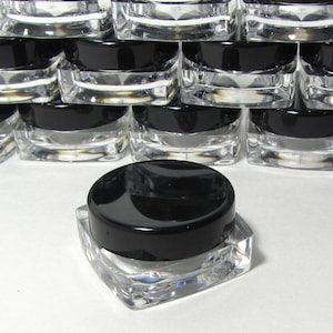 Cosmetic Jars Mini Square Beauty Lip Balm Eyeshadow Glitter Container 3 ...