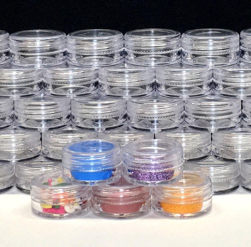 Cosmetic Jars Plastic Small Sample Eye Shadow Pot Lip Balm | Etsy