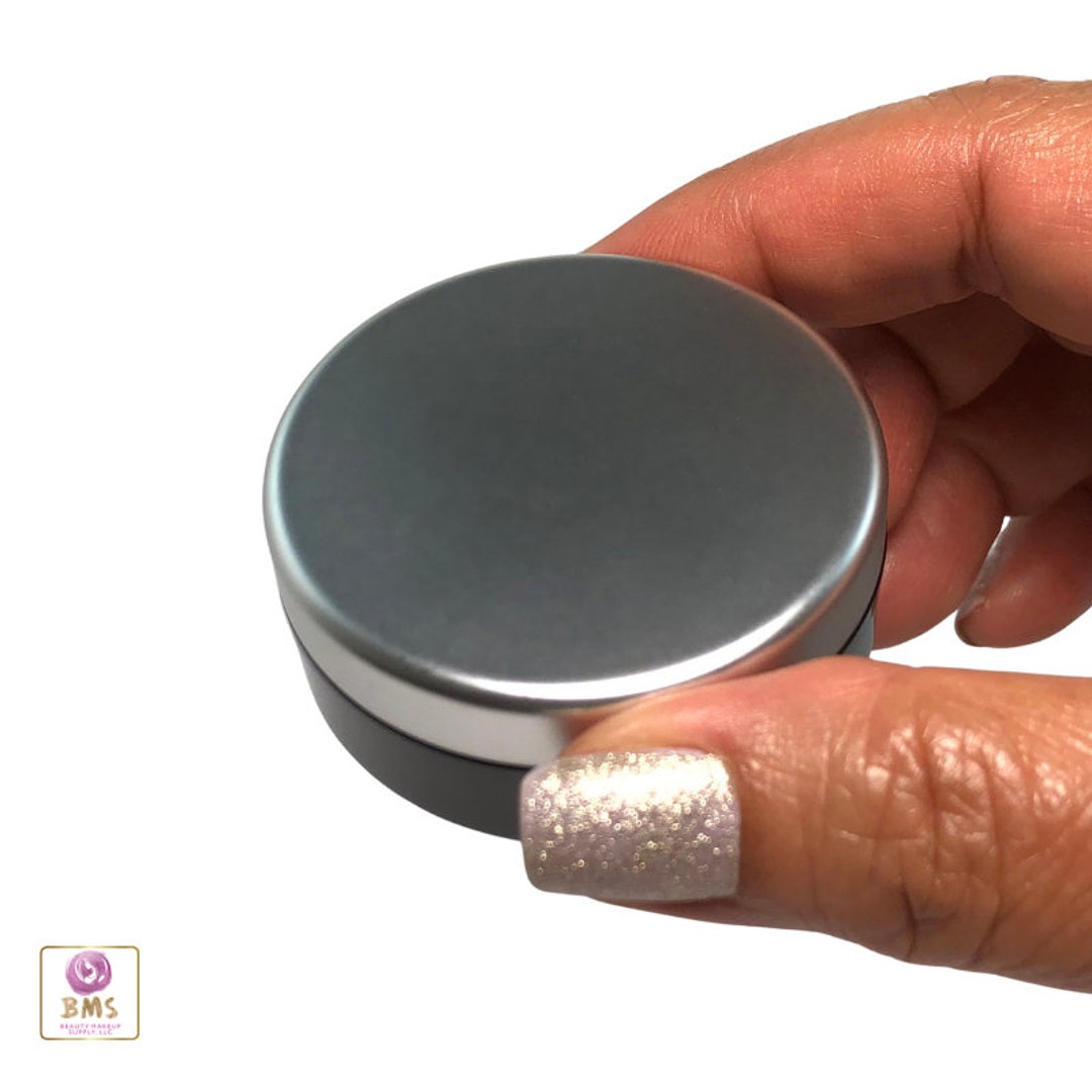 Black Cosmetic Jars Beauty Storage Containers Face Powder Pot 20 Gram ...