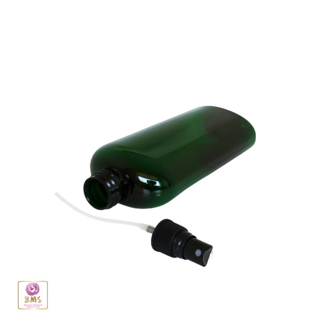 Plastic Bottles PET Cosmo Oval Liquid Bottles Black Fine Sprayer and ...