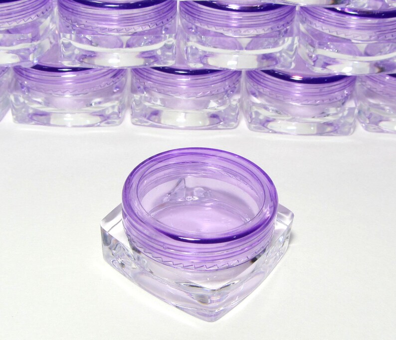 Mini Cosmetic Jars Square Beauty Lip Balm Eyeshadow Glitter - Etsy