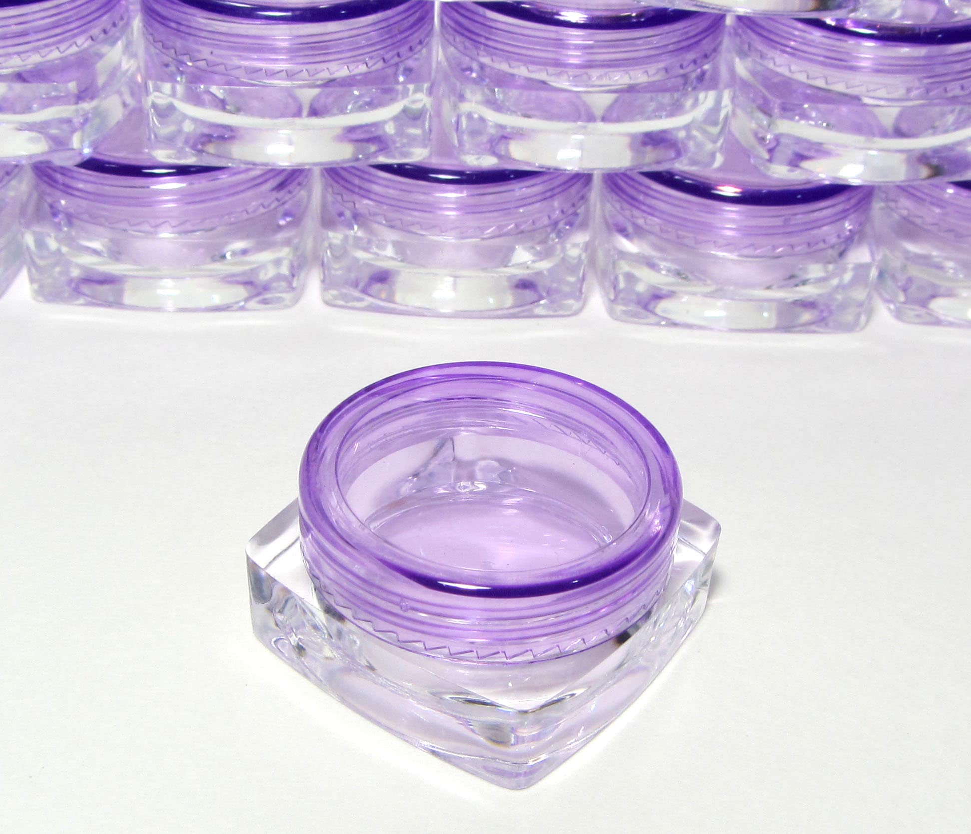 Cosmetic Jars Mini Square Beauty Lip Balm Eyeshadow Glitter Container 3 ...