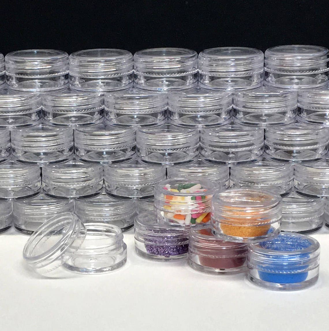 Cosmetic Jars Plastic Small Sample Eye Shadow Pot Lip Balm | Etsy
