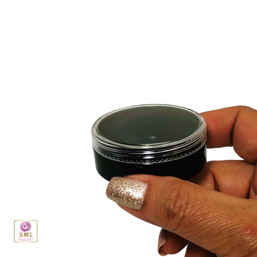 Black Cosmetic Jars Beauty Containers Face Powder Pot Craft Pill Nail ...