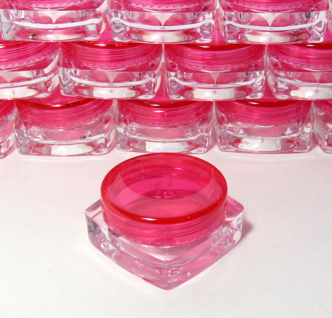 Cosmetic Jars Mini Square Beauty Lip Balm Eyeshadow Glitter - Etsy