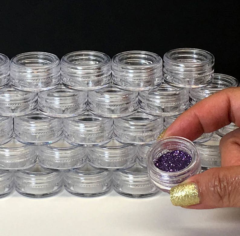Cosmetic Jars Plastic Small Sample Eye Shadow Pot Lip Balm Containers 3 ...