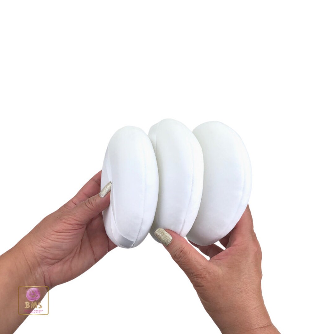 Powder Puffs Large Jumbo Makeup Puffs 5 Inch Size With Satin - Etsy