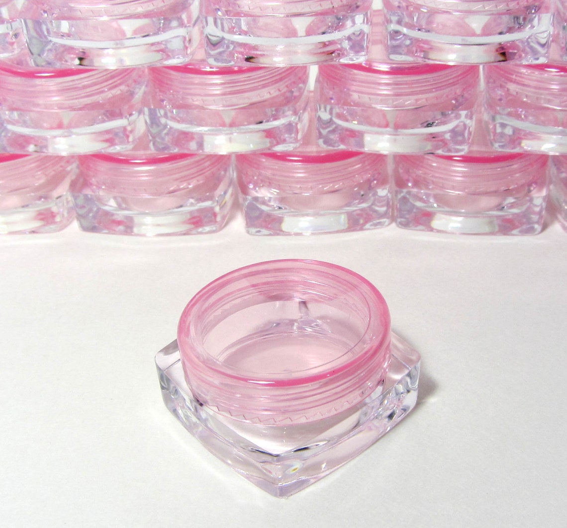 Cosmetic Jars Mini Square Beauty Lip Balm Eyeshadow Glitter Container 3 ...