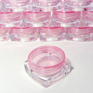 Cosmetic Jars Mini Square Beauty Lip Balm Eyeshadow Glitter Container 3 ...