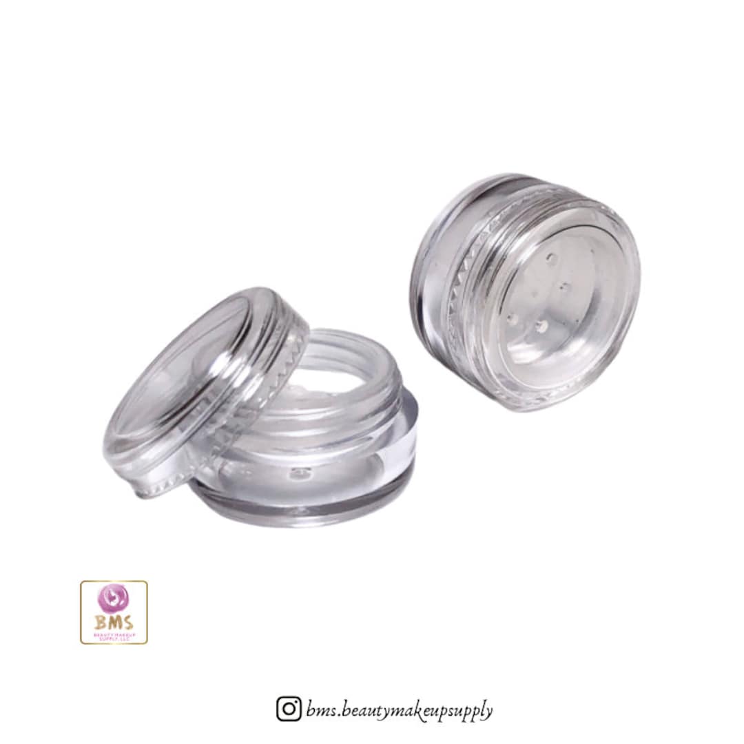 Cosmetic Sifter Jars Empty Plastic Sample Containers Eyeshadow Glitter ...