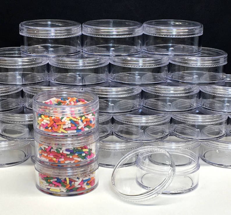 Cosmetic Jars With Sifter & Powder Puffs Option Plastic Beauty - Etsy