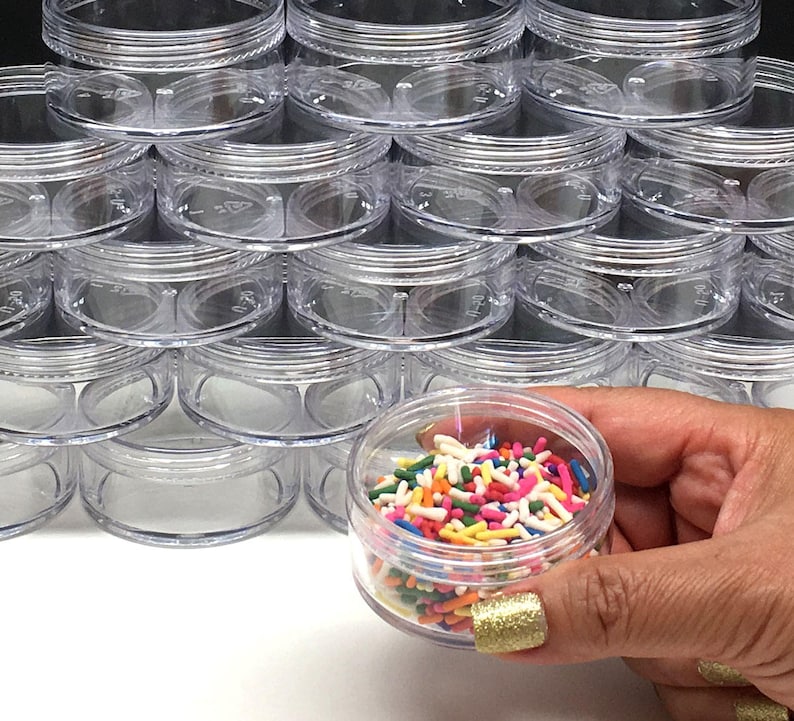 Cosmetic Jars With Sifter & Powder Puffs Option Plastic Beauty - Etsy