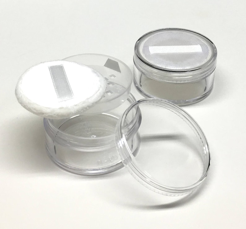 Cosmetic Jars With Sifter & Powder Puffs Option Plastic Beauty - Etsy