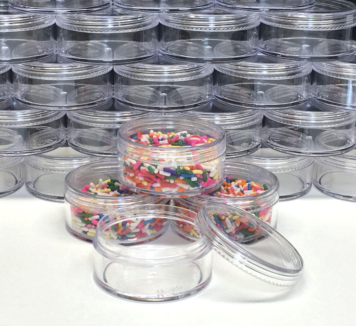 Cosmetic Jars With Sifter & Powder Puffs Option Plastic Beauty - Etsy