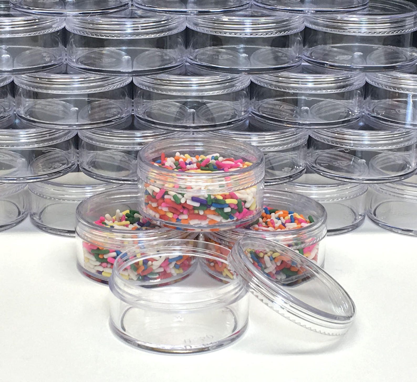 Cosmetic Jars With Sifter & Powder Puffs Option Plastic Beauty - Etsy