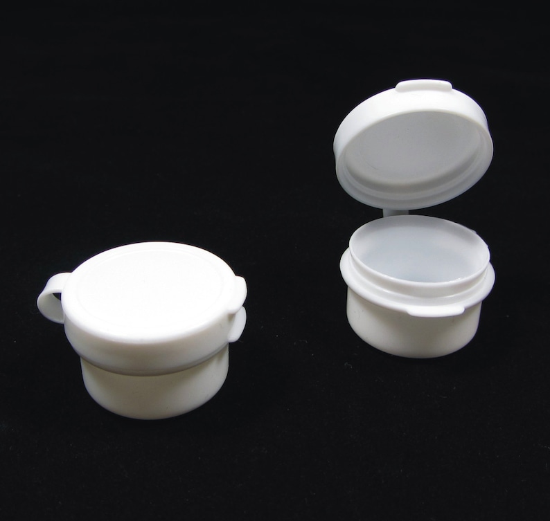 Plastic Hinged Beauty Container Flip Top Cosmetic Jars W/ | Etsy