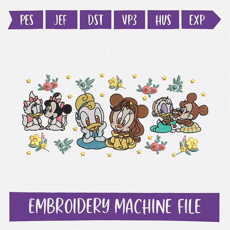 Minnie and Daisy Embroidery Design, Disney Besties Digital File, WDW ...