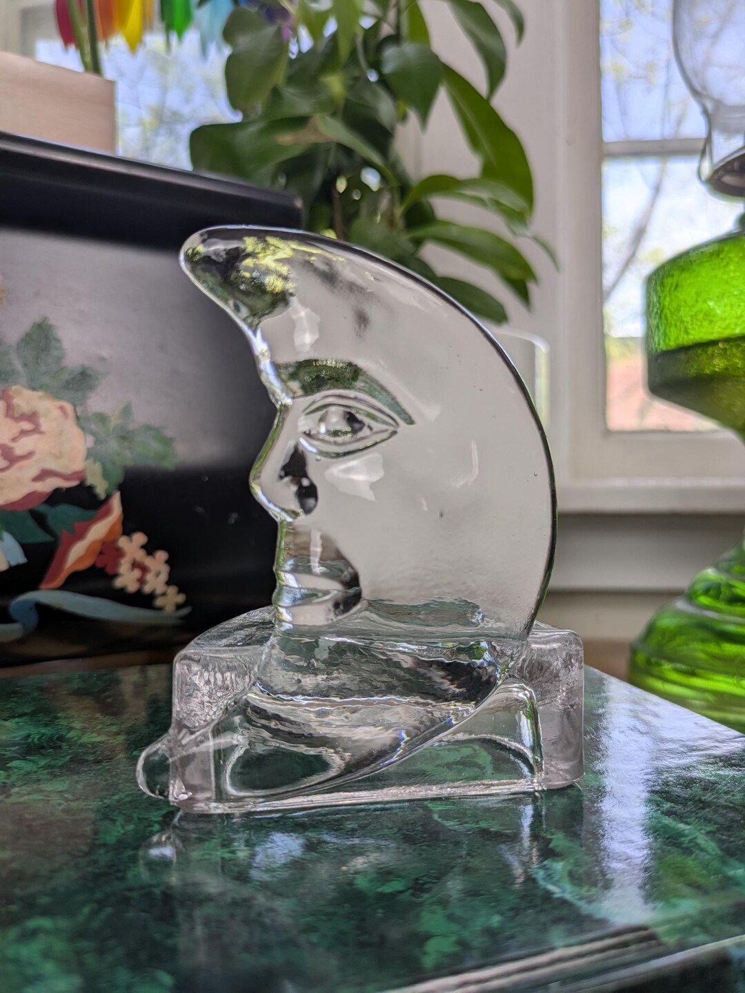 Crescent Moon Glass Candle Holder for Tea Light or Votive Candle - Etsy