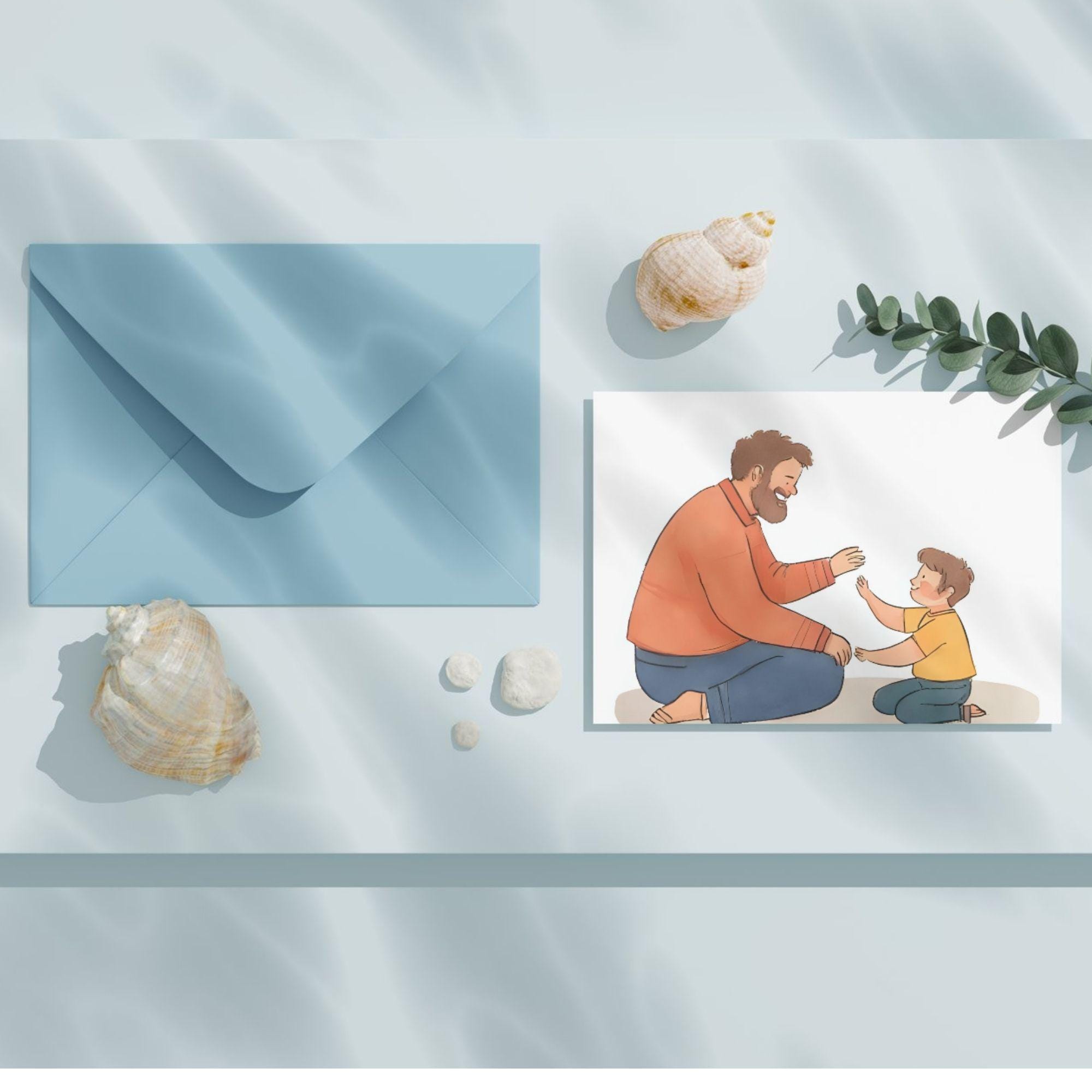 Father and Son Clipart, Watercolor Dad Art, Father’s Day PNG, Printable ...