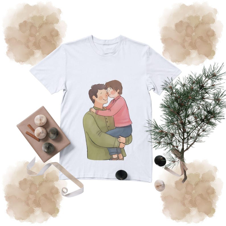 Father and Son Clipart, Watercolor Dad Art, Father’s Day PNG, Printable ...