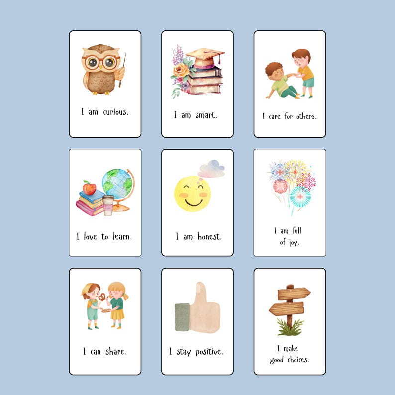 Printable Affirmation Cards for Kids Positive Affirmation Quotes for ...