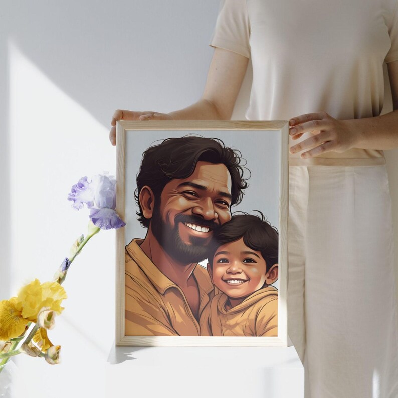 Father and Son Clipart Concept Art, Father’s Day PNG, Printable Dad and ...