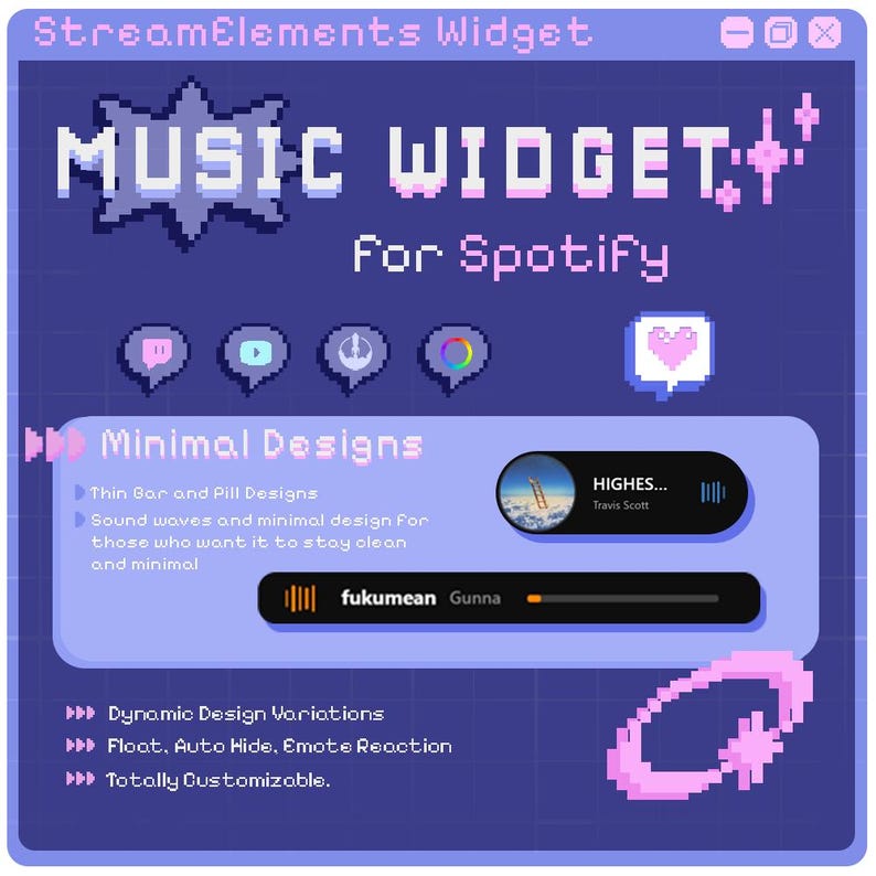 Spotify Music Widget – Works With All Sound Channels | Streamelements ...