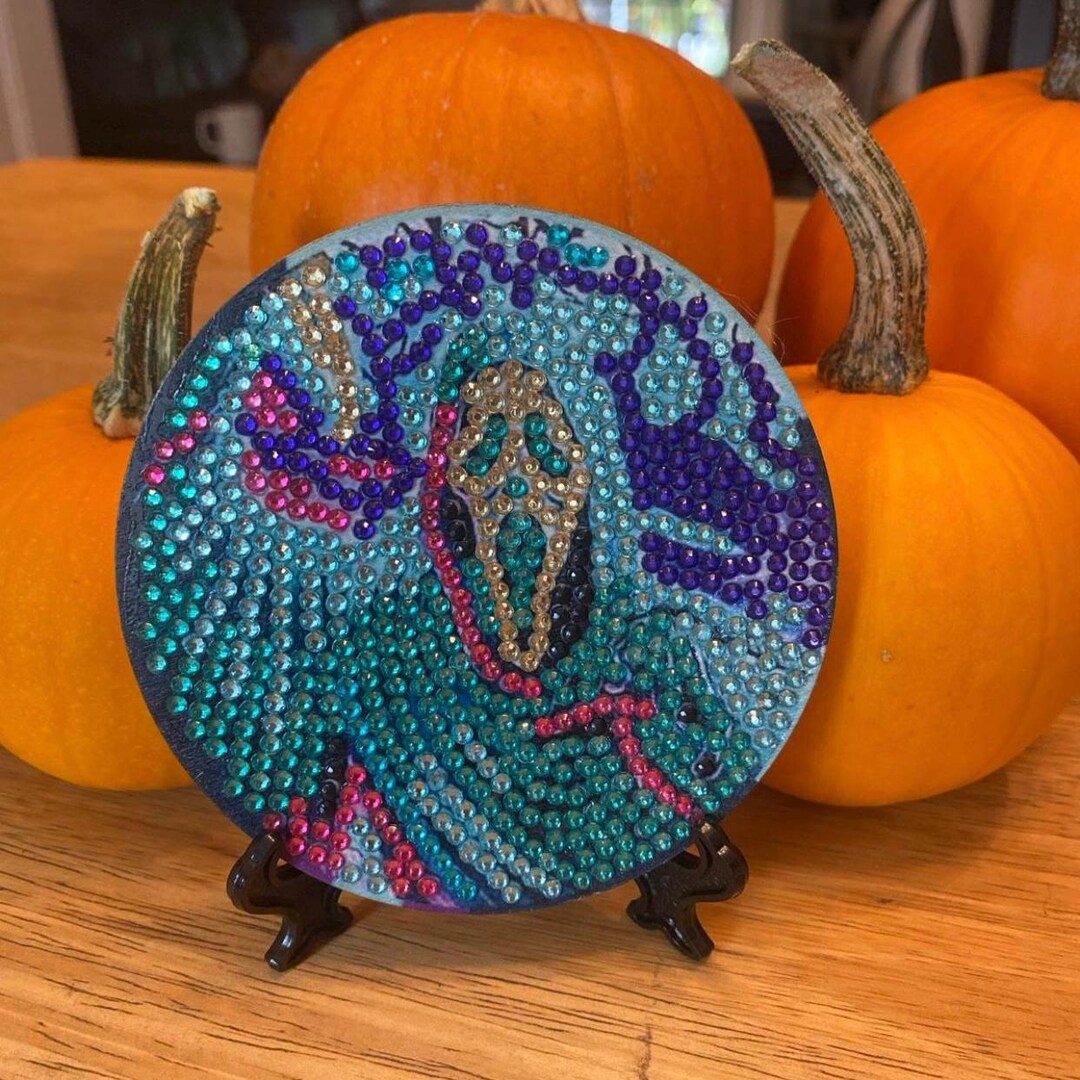 Handmade “GHOSTFACE” Coaster W/stand - Etsy