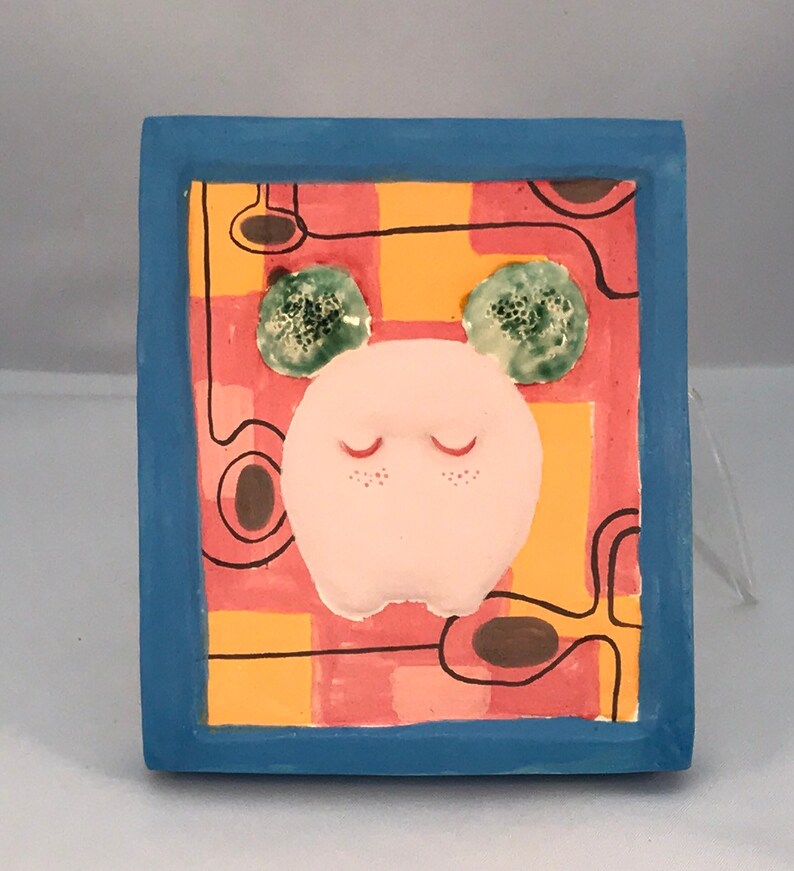 Decorative Atomic Mod Monster Wall Tile Decorative Ceramic - Etsy