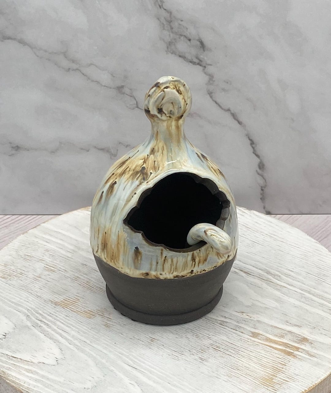 Handmade Stoneware Salt Pig With Spoon: Ceramic Salt Cellar - Etsy