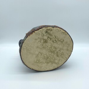 Large Multi-colored Ceramic Basket With Reed Handle, OOAK Ceramic ...